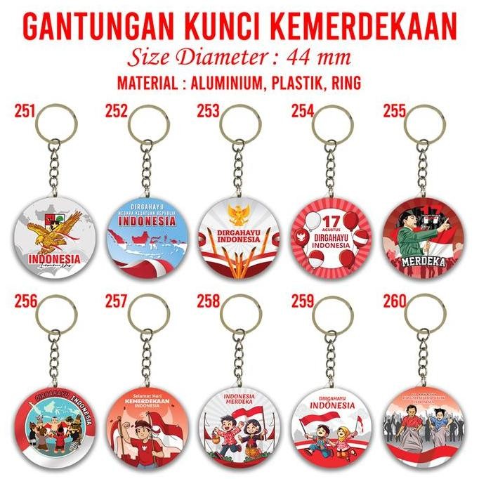 Jual favorit] Gantungan Kunci Hari Kemerdekaan Indonesia 17 Agustus ...