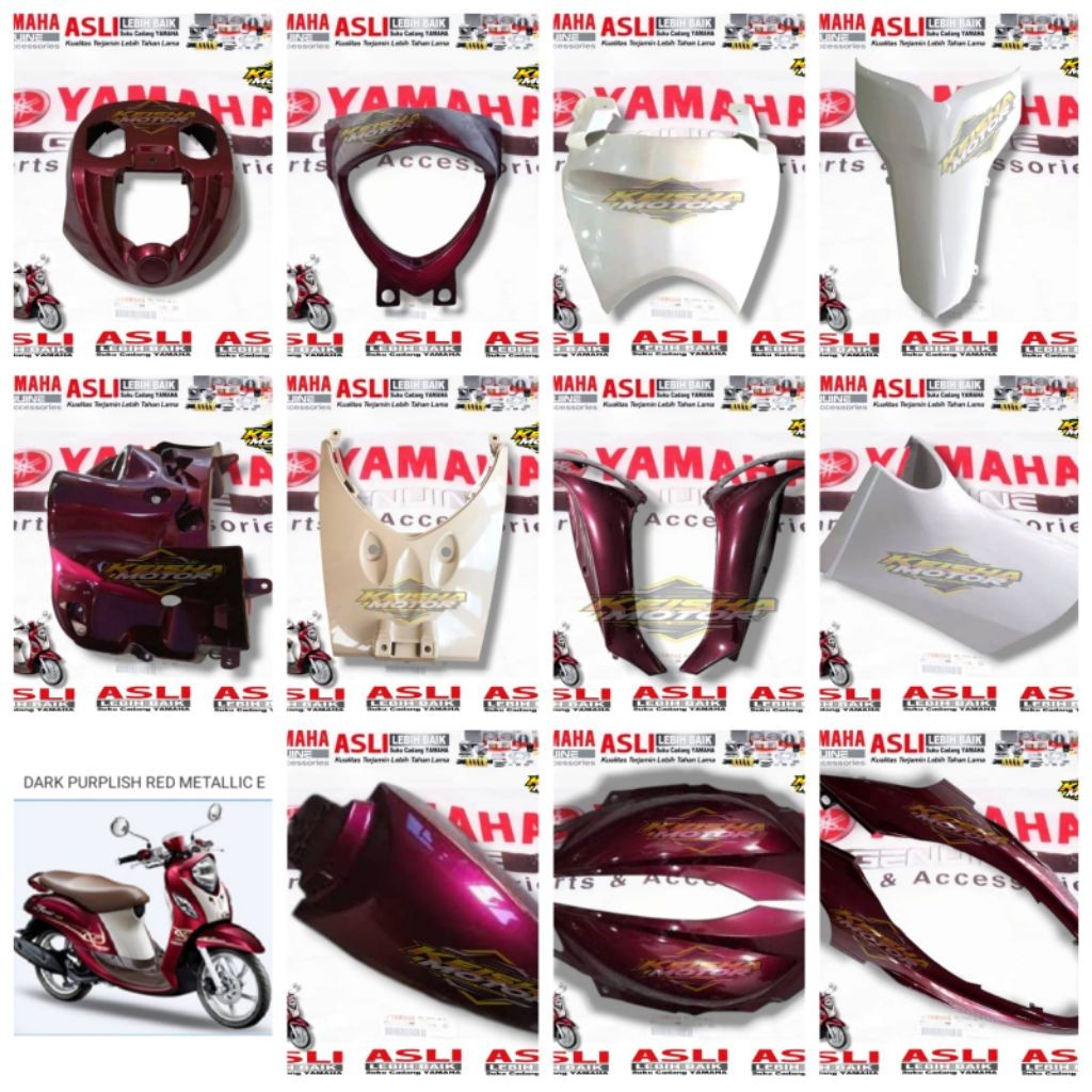 Jual body-body halus satuan mio fino 125 ungu original yamaha | Shopee ...