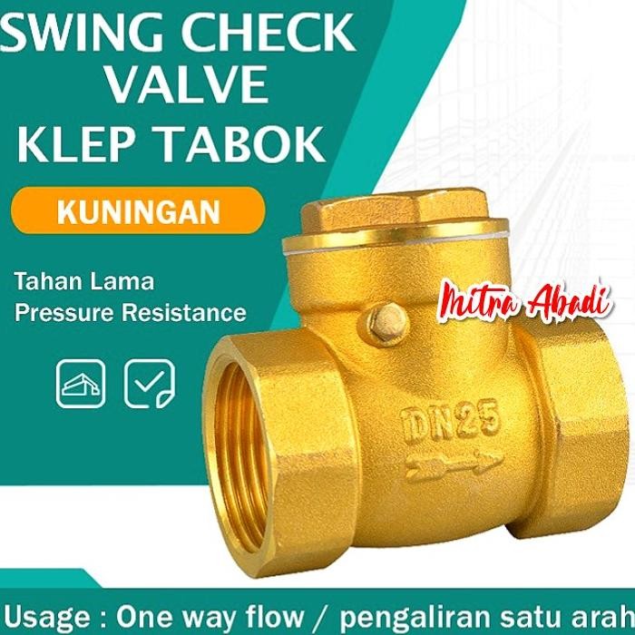 Jual Swing Check Valve Kuningan / Klep Tabok | Shopee Indonesia