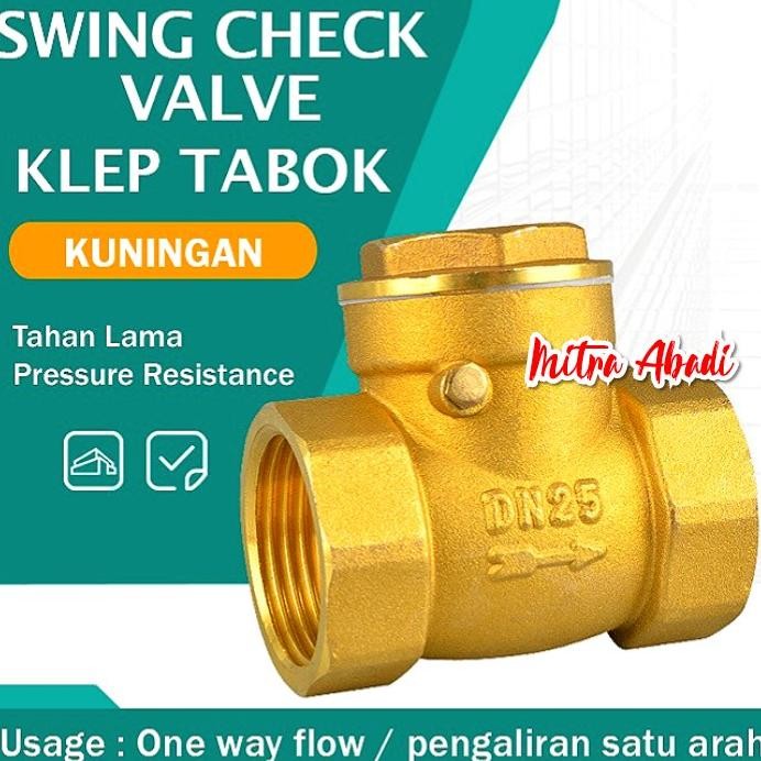 Jual Swing Check Valve Kuningan / Klep Tabok | Shopee Indonesia
