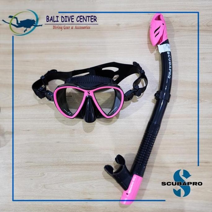 Jual Combo Set Pink Mask + Snorkel Scubapro Tusa Ist Beuchat Problue ...