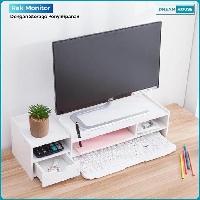 Jual Meja Monitor Rak Monitor Komputer PC Stand Layar Computer Denagn ...