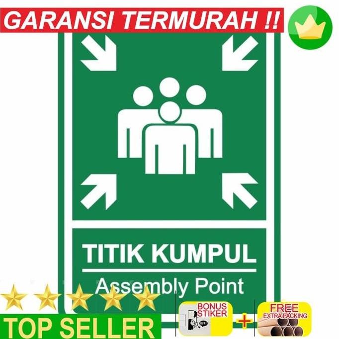 Jual Grosir Rambu Titik Kumpul Assembly Point 35Cm X 50Cm K3 Plat ...