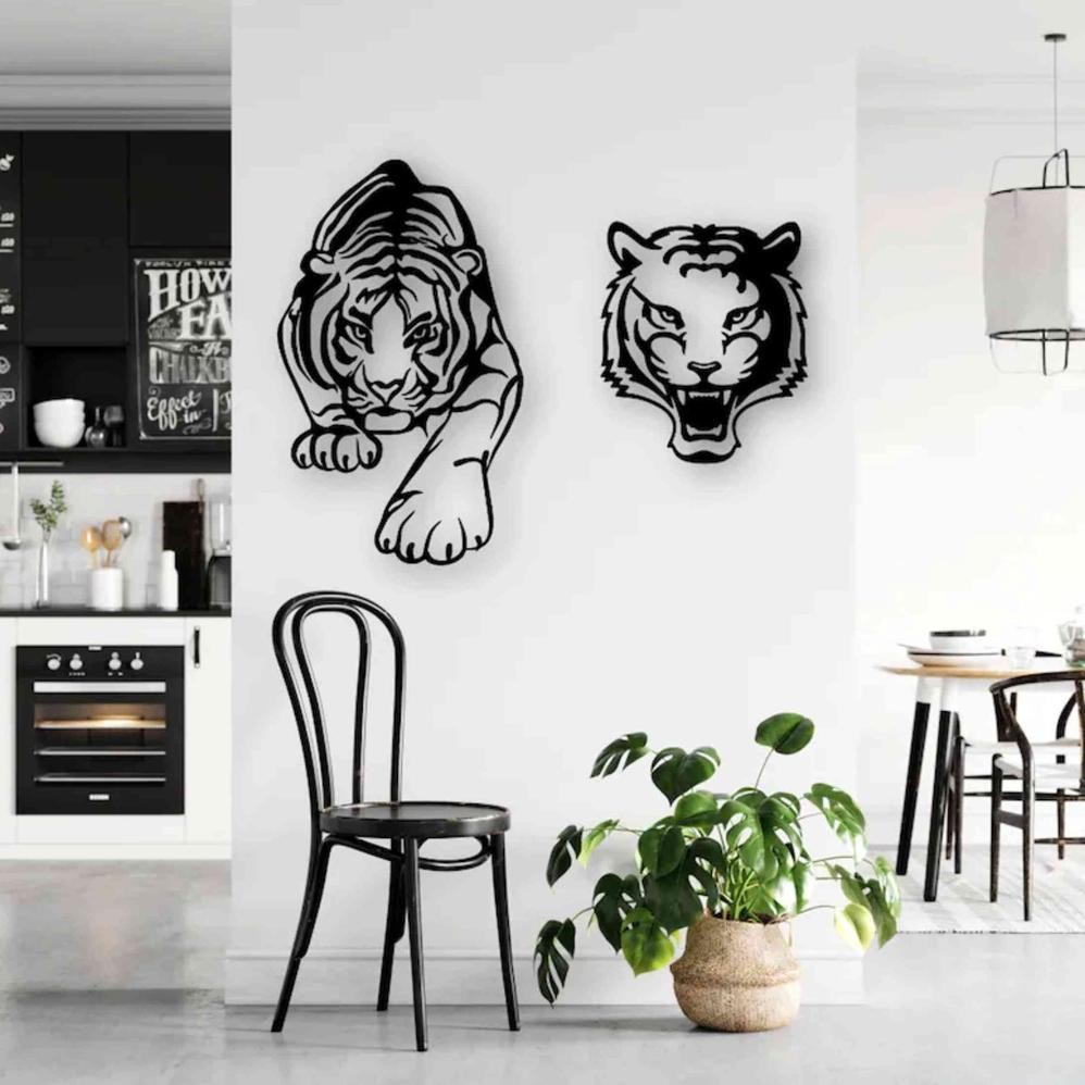 Jual KREASI KAYU HIASAN DINDING 3D GAMBAR HARIMAU / DEKORASI DINDING ...