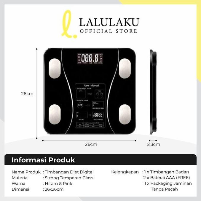 Jual Timbangan Badan Digital Smart App - Body Fat Monitor & Bmi ...