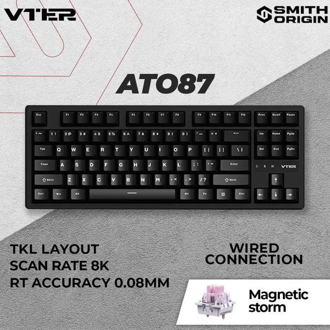 Jual VTER ATO87 Wired Hall Effect Magnetic Switch Gaming Keyboard ...