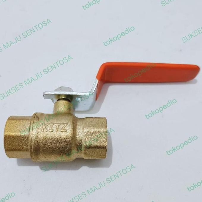 Jual Ball Valve Kuningan Kitz 1/2" / Stop Kran Kuningan 1/2 Inch ...