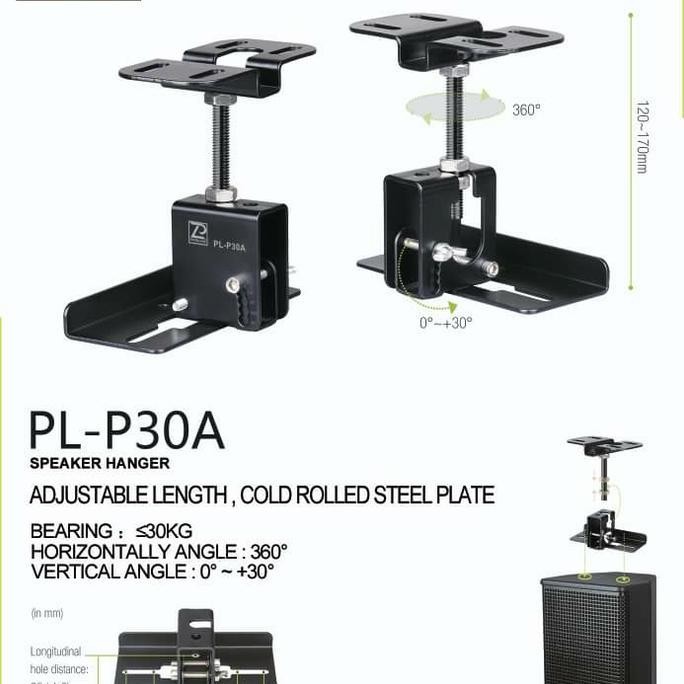Jual Bracket Breket Speaker Plafon Ceiling Pasline Pl P30A Besi Kuat ...