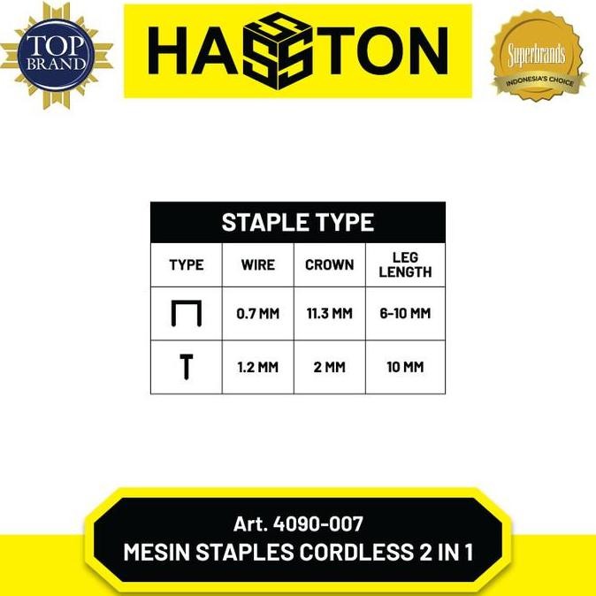 Jual Hasston Mesin Staples Cordless 5 in 1 / Cordless Staples Gun(4090) | Shopee Indonesia