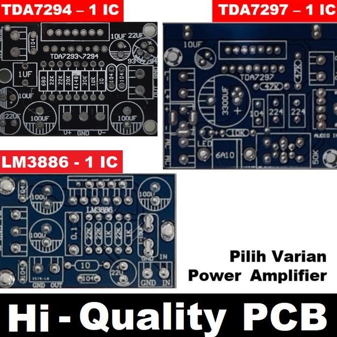 Jual PCB HIGH QUALITY POWER AMPLIFIER 1-IC TDA7293/TDA7294 TDA7297 ...