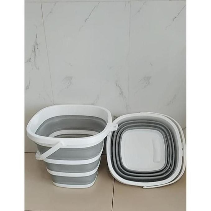 Jual Ember Baskom Lipat Fleksibel Water Bucket Foldable Colapsible 10 ...