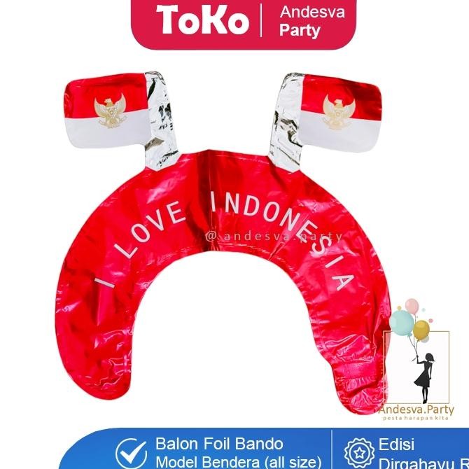 Jual Dh-68 Balon Bando Bendera Merah Putih Indonesia Garuda Glosi ...