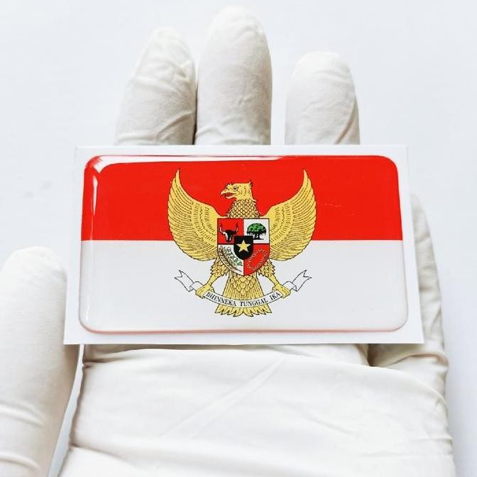 Jual Stiker Bendera merah putih 7x4cm Emblem Stiker timbul Indonesia SS ...