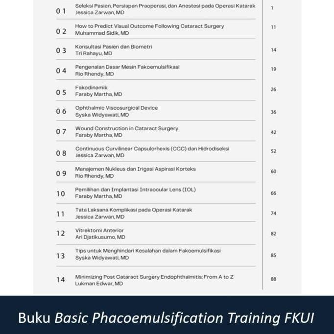 Jual BUKU BASIC PHACOEMULSIFICATION TRAINING FKUI | Shopee Indonesia