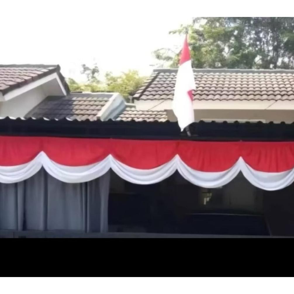 Jual Background Merah Putih Karet Dekorasi Gedung Persiapan Karnaval 17 ...