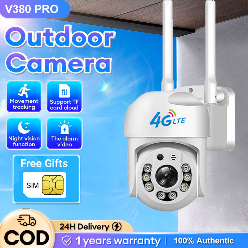 Jual CCTV V380 Pro Outdoor Camera Wifi/4G SIM Connection APP 8MP HD ...
