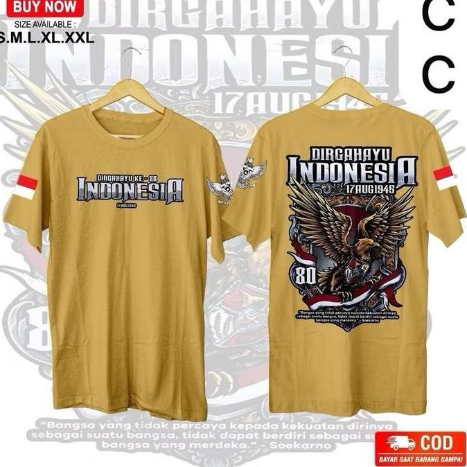 Jual KAOS INDONESIA Kemerdekaan Vol.7 Dirgahayu 80 - Baju Agustusan 2025 Dewasa Tshirt 17 ...