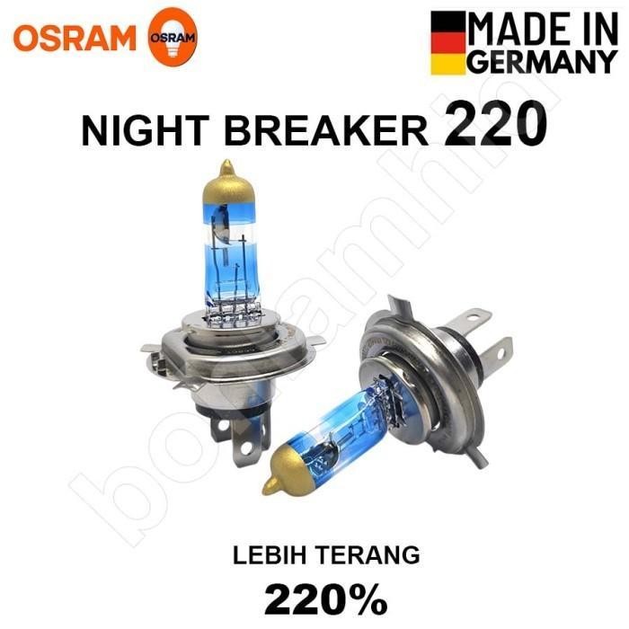 Jual Lampu Mobil H4 Hi/Lo Osram Nb220 Halogen +200% Nbr 220 Night ...