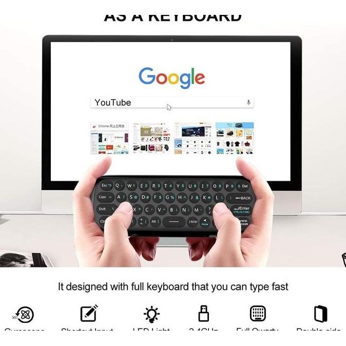 Jual Air Mouse Keyboard M8 Voice Wireless Mini Keyboard Google Voice ...