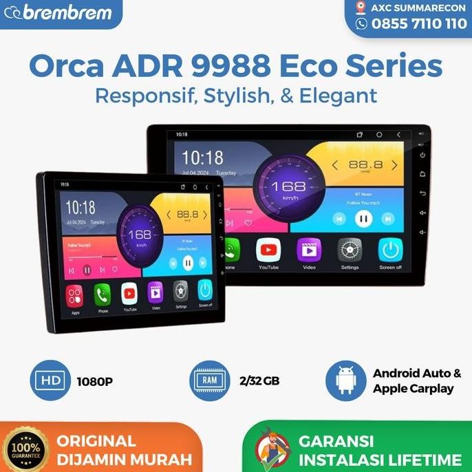 Jual NEW ORCA ADR 9988 ECO SERIES - HEAD UNIT ANDROID Head Unit Android ...