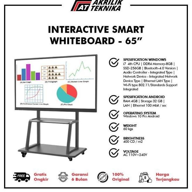 Jual READY INTERACTIVE WHITEBOARD 65 INCH DUAL OS ANDROID DAN WINDOWS ...