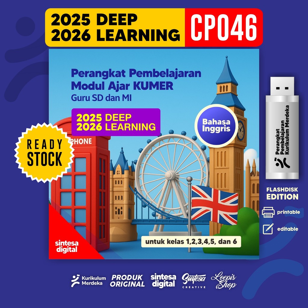 Jual FD RPP MODUL AJAR KURIKULUM MERDEKA DEEP LEARNING SD/MI BAHASA INGGRIS KELAS 123456 REVISI ...