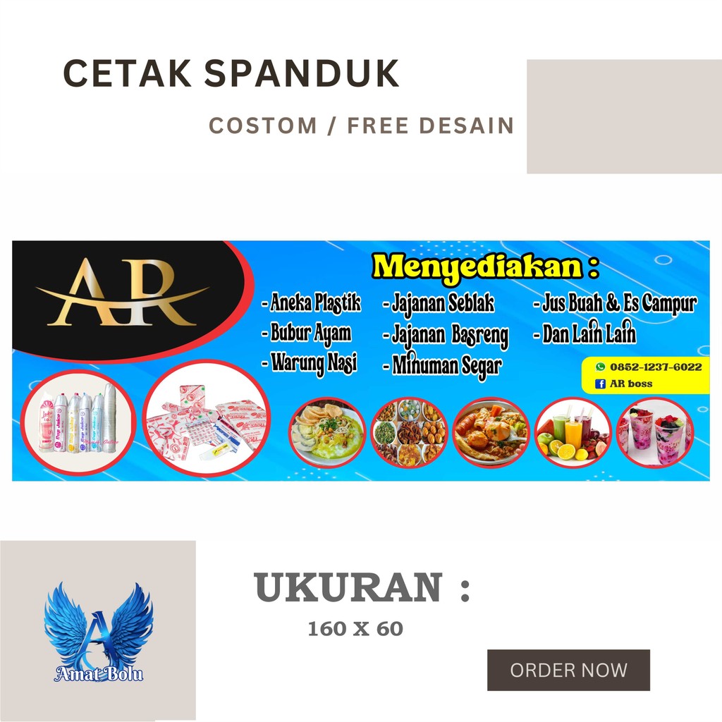 Jual Cetak Spanduk Cetak Banner AR TOKO PLASTIK Costom Desain | Shopee ...