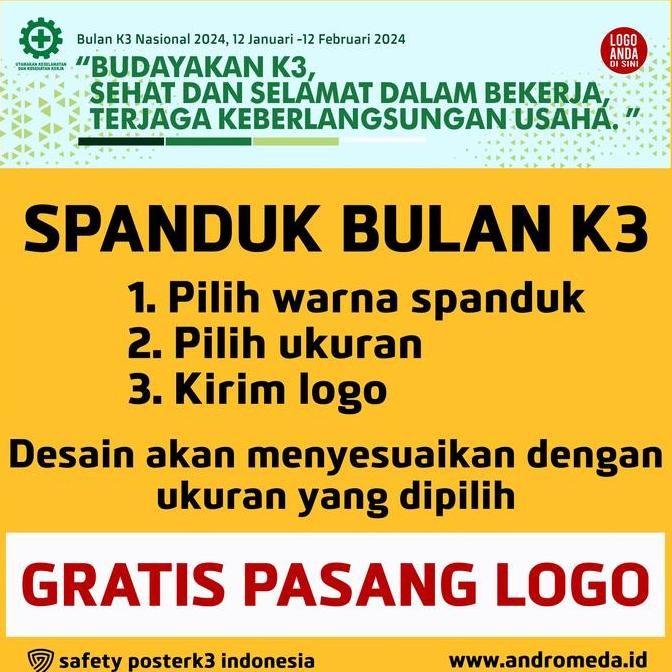 Jual SPANDUK Banner Tema Bulan K3 Nasional | Shopee Indonesia