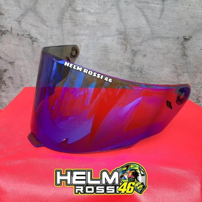 Jual BEBAS ONGKIR - Visor Flat KYT TT COURSE Iridium Blue Iridium RED ...