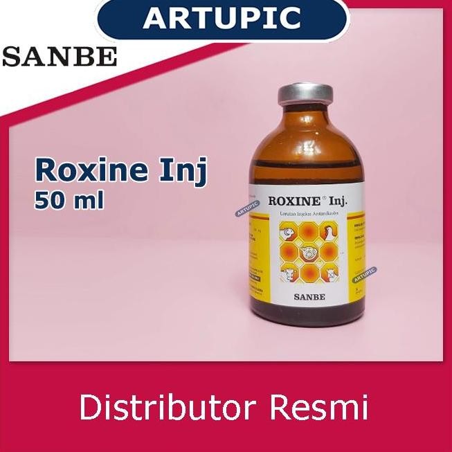Jual Roxine Inj 50 ml Antibiotik Enrofloxacine Hewan Ternak Sanbe ...
