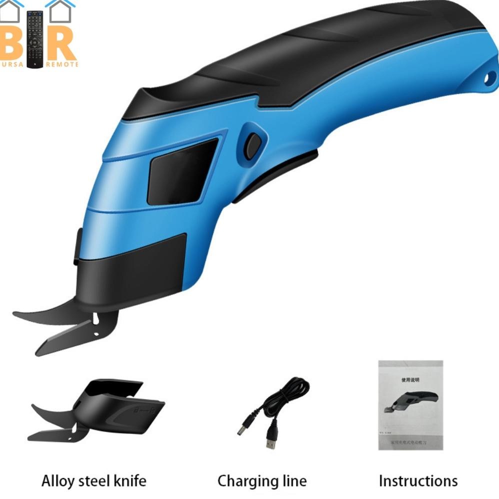 Jual Gunting Potong Kain Kertas Karpet PVC Elektrik Scissor Cutter Auto ...