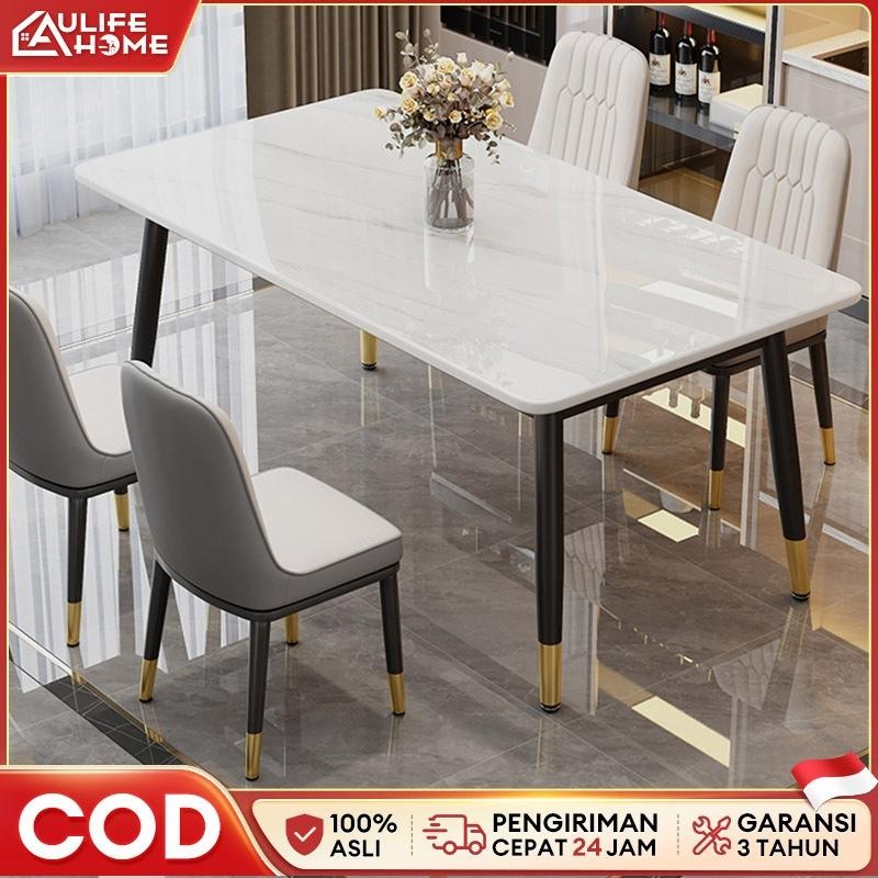 Jual Meja Makan Meja Makan Dengan Marmer Meja Makan Minimalis Meja Makan Set 4 Kursi | Shopee ...