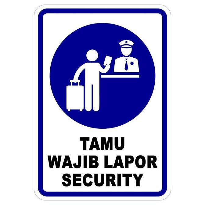 Jual Rambu Plang Tamu Wajib Lapor Security 35Cm X 50Cm Plat Alumunium ...
