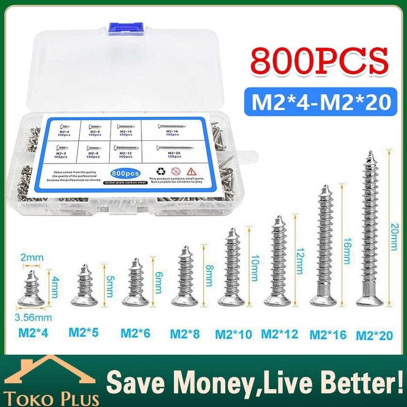 Jual 800Pcs Sekrup Transistor Final Panjang 4mm-12mm Sekrup Skrup FAB ...