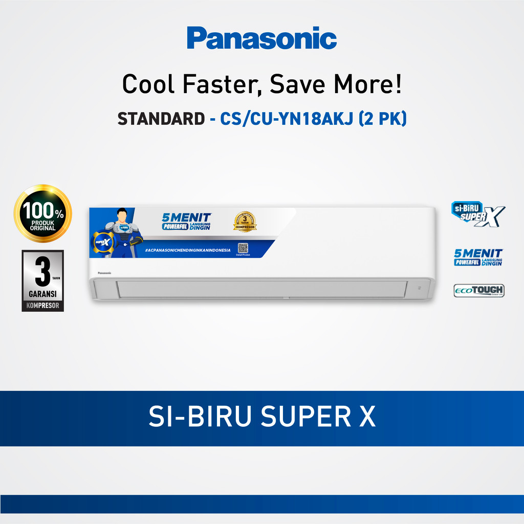 Jual Panasonic CS/CU-YN18AKJ AC Standard Non Inverter [2 PK] | Shopee Indonesia