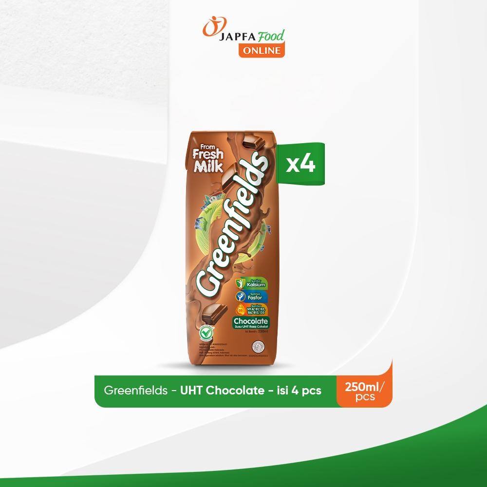 Jual Greenfields Susu UHT Chocolate 250 ml - Isi 4 pcs - 100% Fresh ...