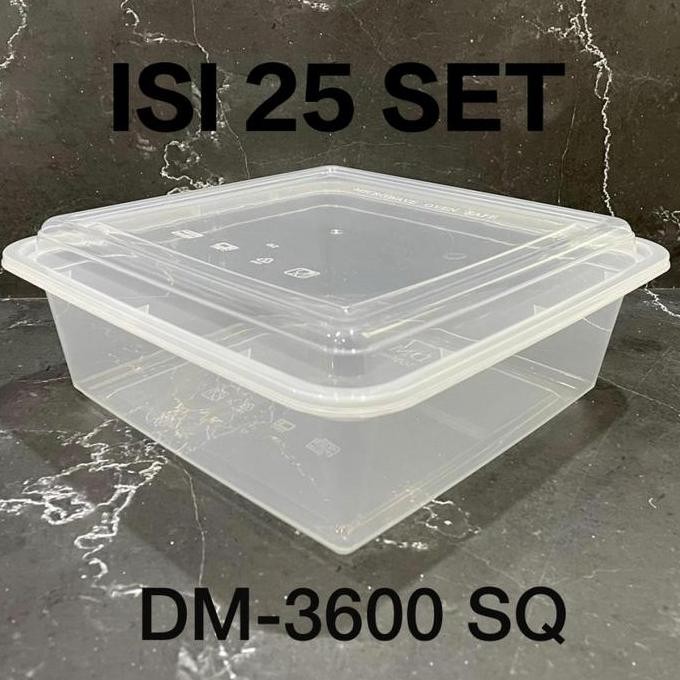 Jual THINWALL DM 3600 ML SQUERE - 3600ML SQ - KARDUS ISI 50 SET | Shopee Indonesia