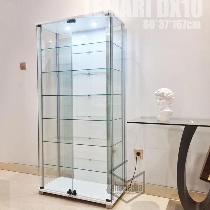 Jual Lemari Hias Etalase Rak Kaca 2 Pintu Minimalis Besar Pajangan ...