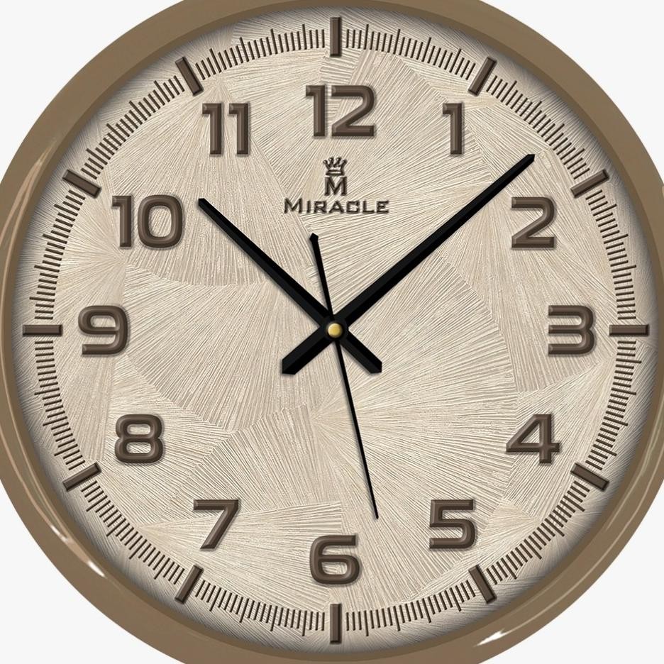 Jual Miracle Jam Dinding Minimalis Simple Full Angka Quartz Diameter ...