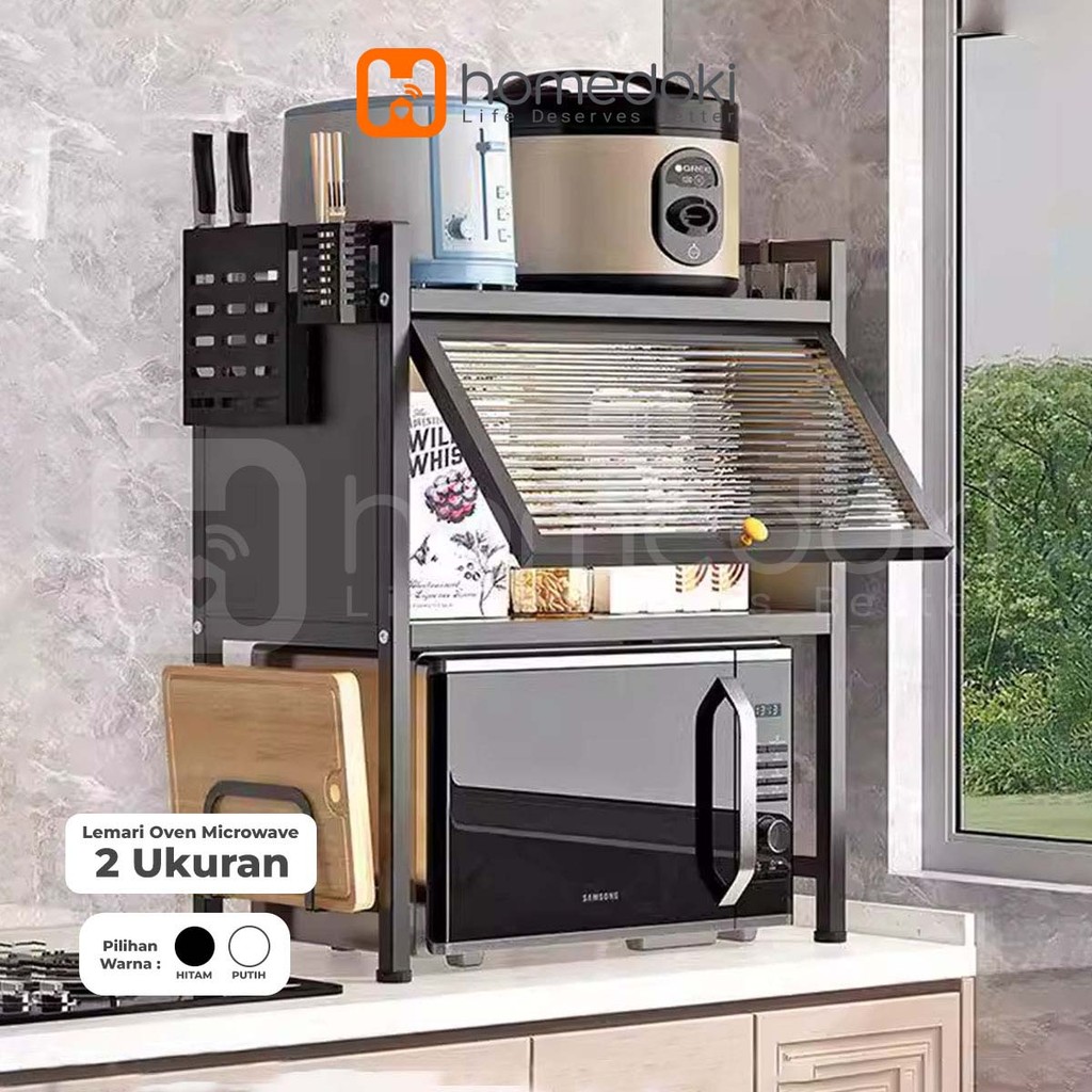 Jual Homedoki Rak Dapur Multitingkat Adjustable/ Rak Microwave /Rice ...