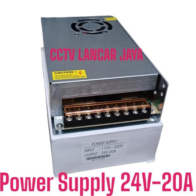 Jual NEW - Switching Power Supply PSU 24V 20A High Quality, 24 Volt 20 Ampere | Shopee Indonesia