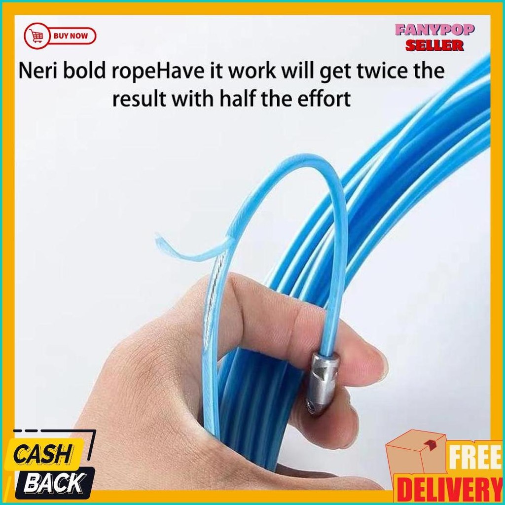 Jual Nylon Cable Puller Penarik Kabel Trekper Kabel 15 20 Meter Kuning ...