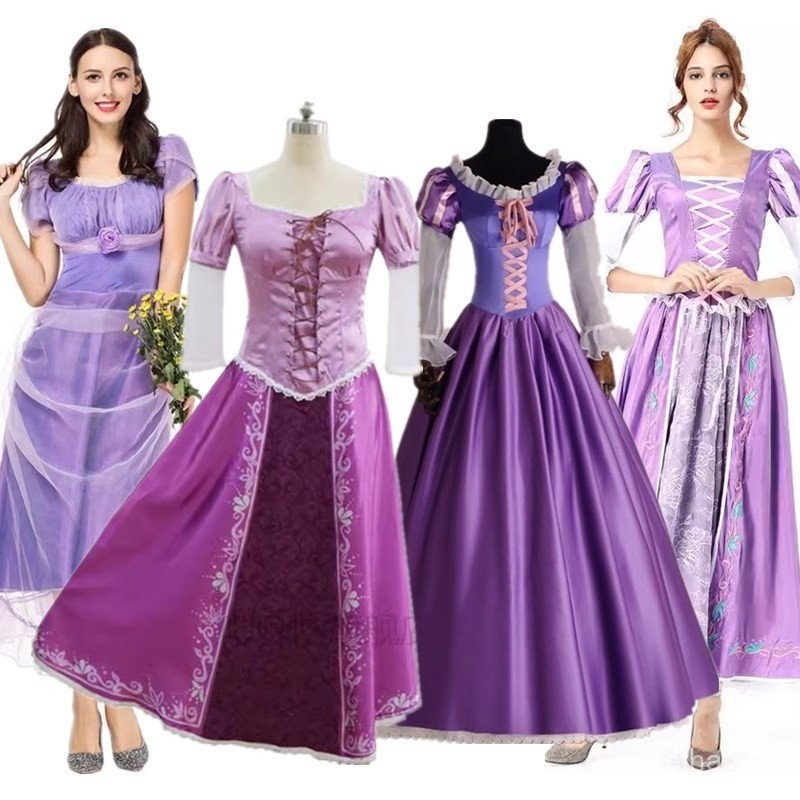 Jual Tangled cos Clothing Rapunzel cosplay Rapunzel Princess Costume ...