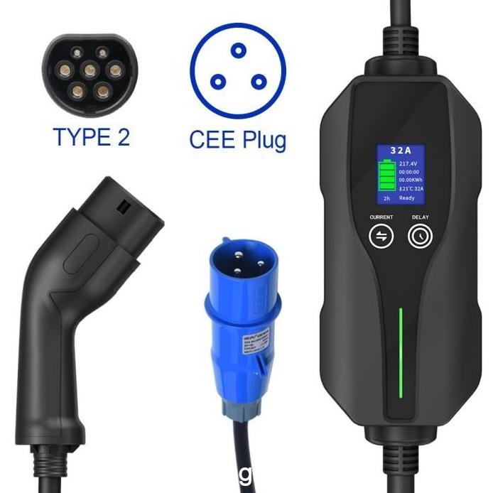 Jual EV Fast Charger Wuling AirEV 32A 7KW GBT dan type 2 EV Charger ...