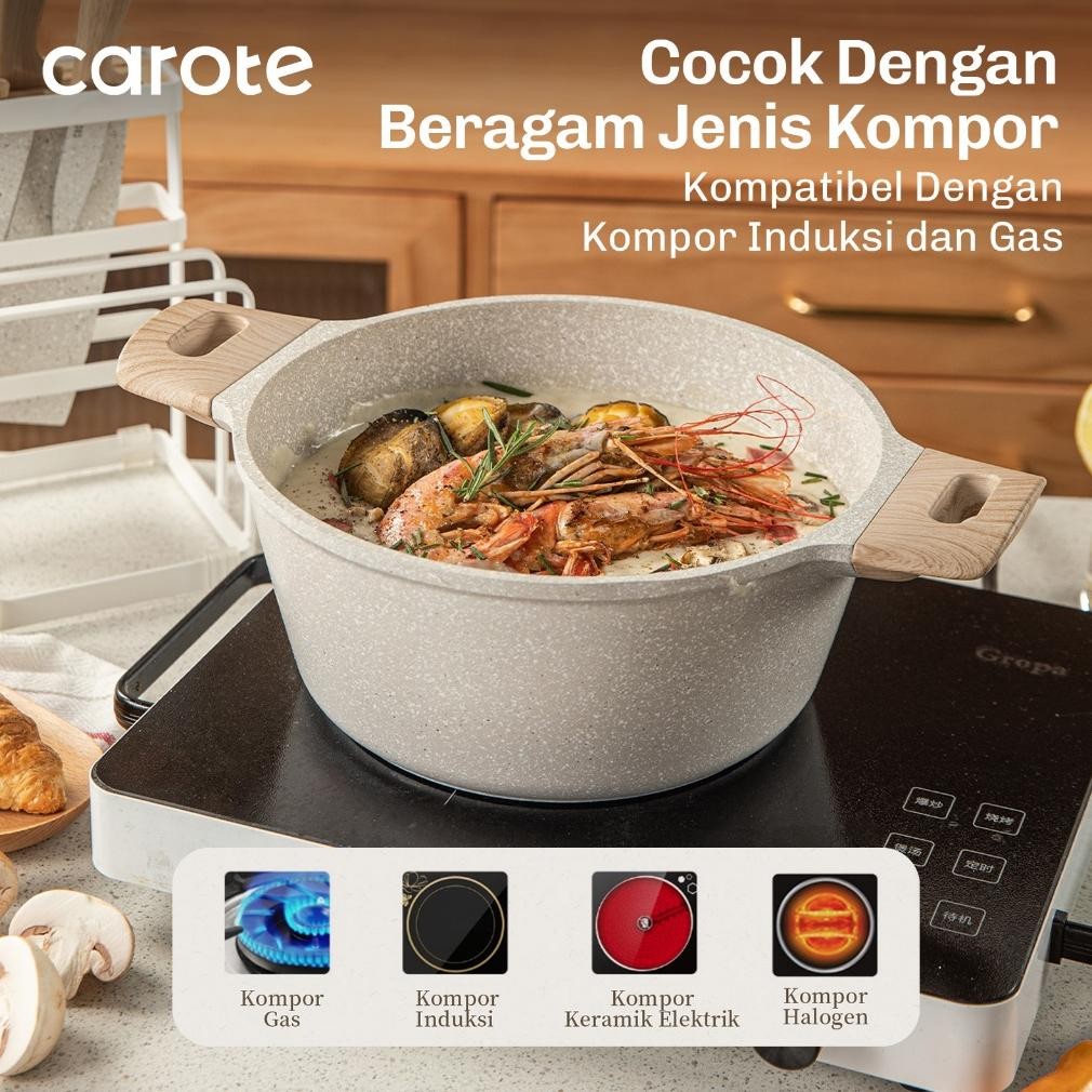 Jual CAROTE Panci Soup Satuan 20/24 cm Lapisan Granit Anti Lengket ...