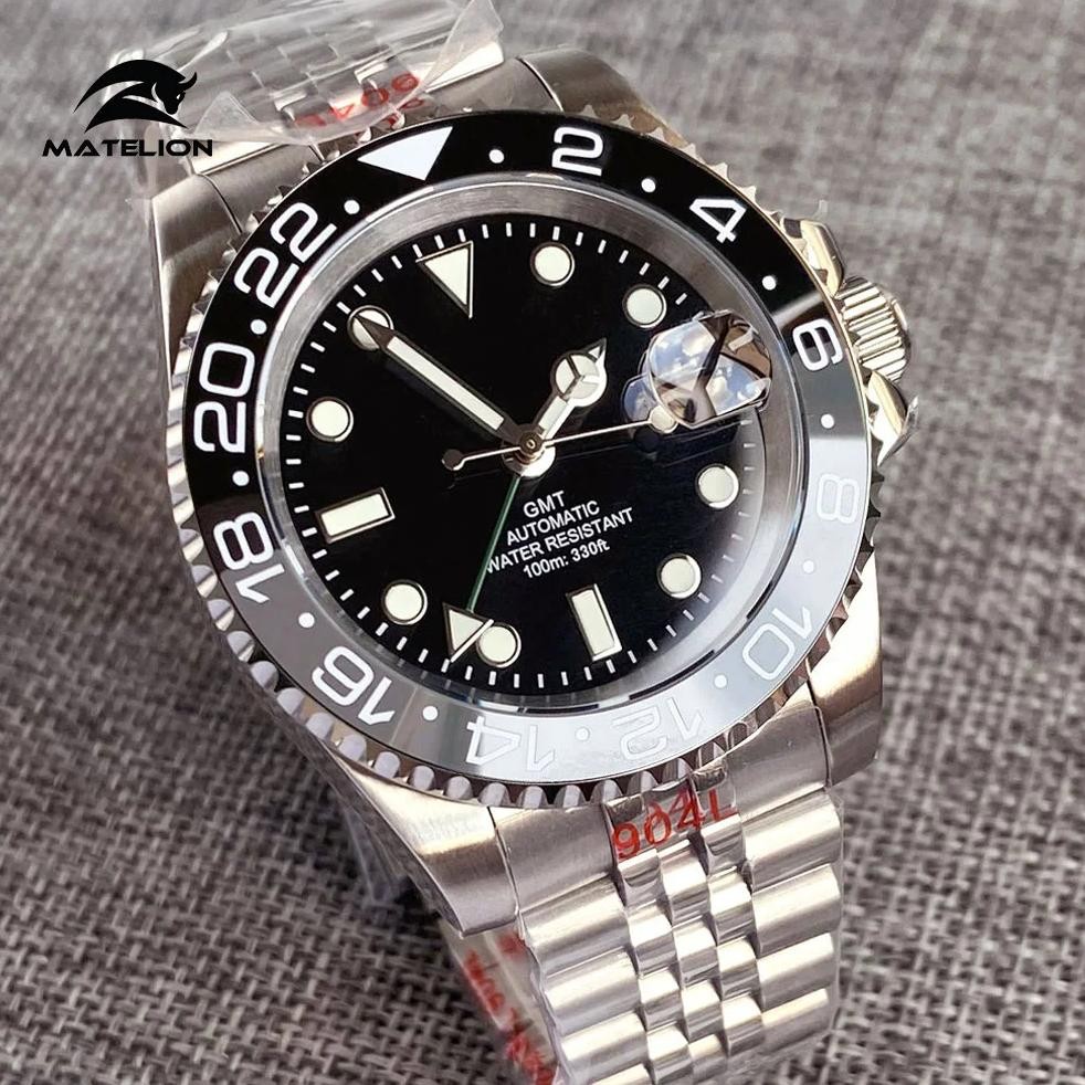 Jual NH34A 20ATM Waterproof 40mm Black Dial NH34 GMT Automatic Movement ...