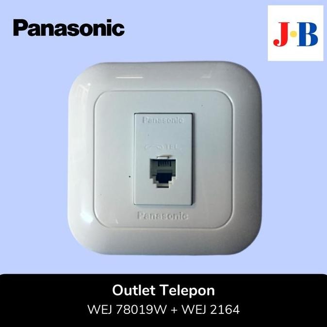 Jual Promo Socket Telepon Panasonic Wide Series Putih Biasa WEJ 2164 ...