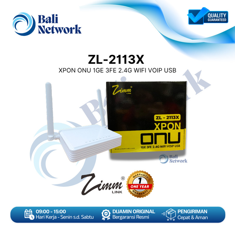 Jual ZIMMLINK XPON ONU ZL-2113X Support EPON & GPON ONT 1GE 3FE 2,4G ...