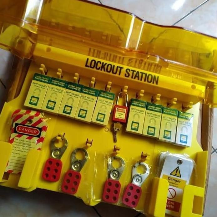Jual ready Lockout Tagout Station With LOTO Devices. Lock Out Tag Out ...