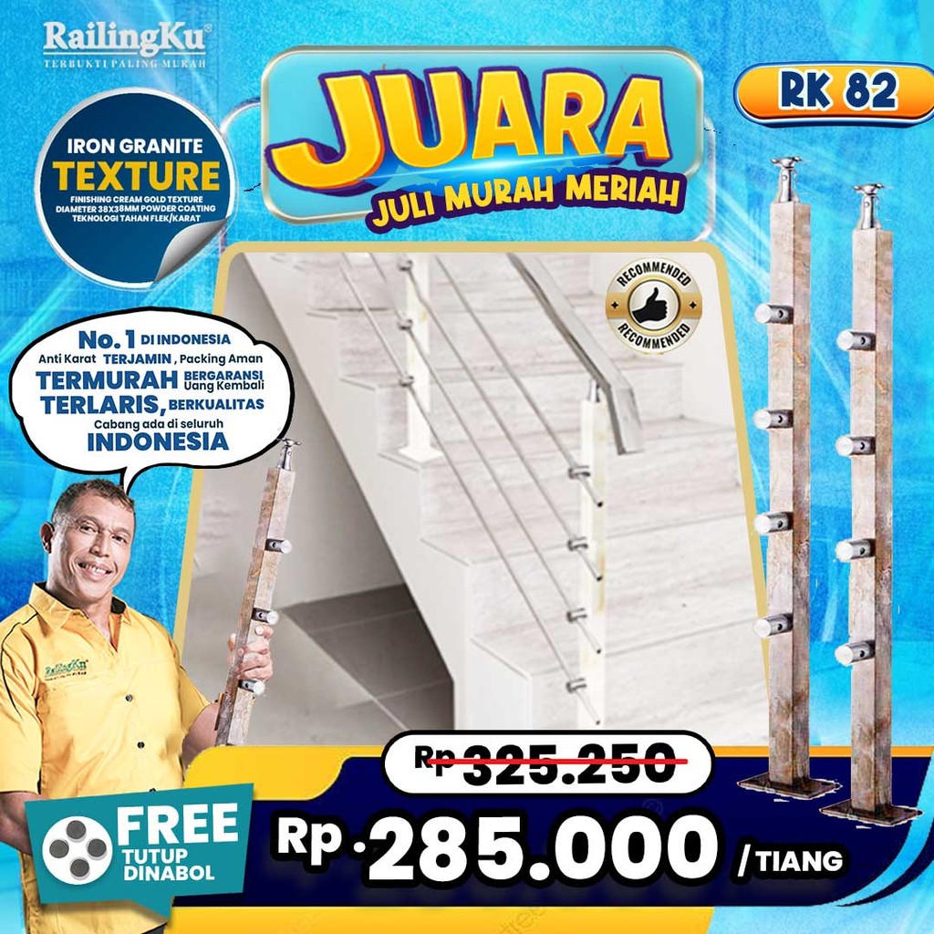 Jual Railing Tangga Pipa Jari Jari Minimalis Tiang Railingku [JUARA] RK ...